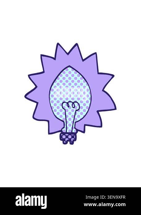 bobbing motion animation of cartoon doodle light bulb Stock Video ...