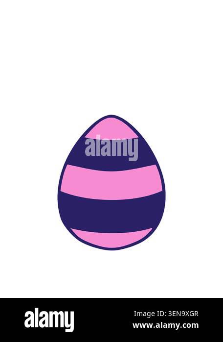 jumping motion animation of hand drawn fun cartoon easter egg Stock ...