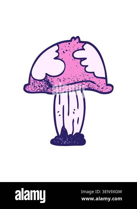 jiggle motion animation of cartoon doodle of poisonous toadstool Stock ...