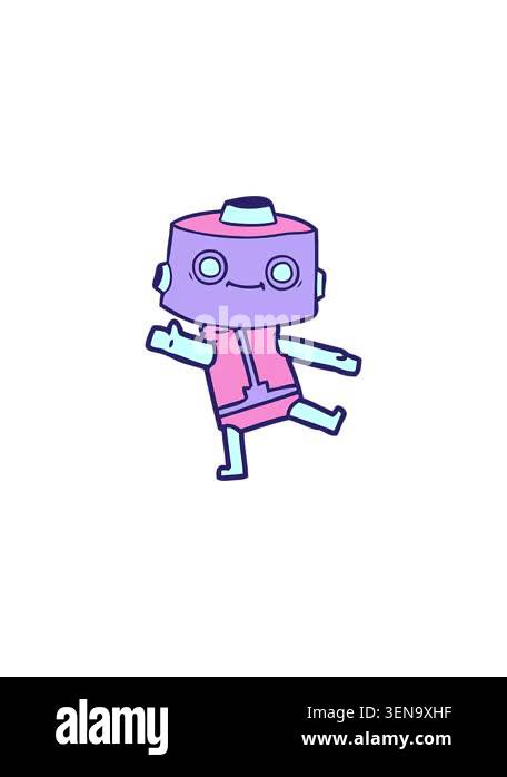 flashy sales animation of cartoon robot illustration Stock Video ...