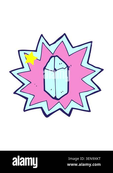 twinkling stars effect animation of cartoon ruby Stock Video Footage ...