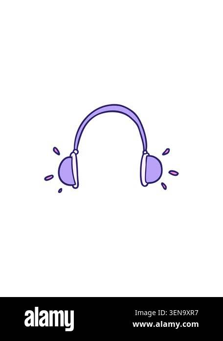 sales flash animation of cartoon head phones Stock Video Footage - Alamy