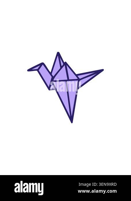 sales flash animation of a japanese folded paper winged crane Stock ...