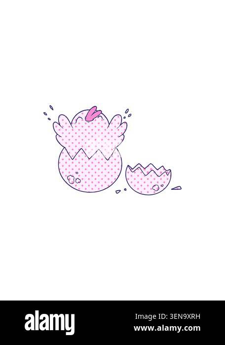sales flash animation of cartoon chick hatching Stock Video Footage - Alamy