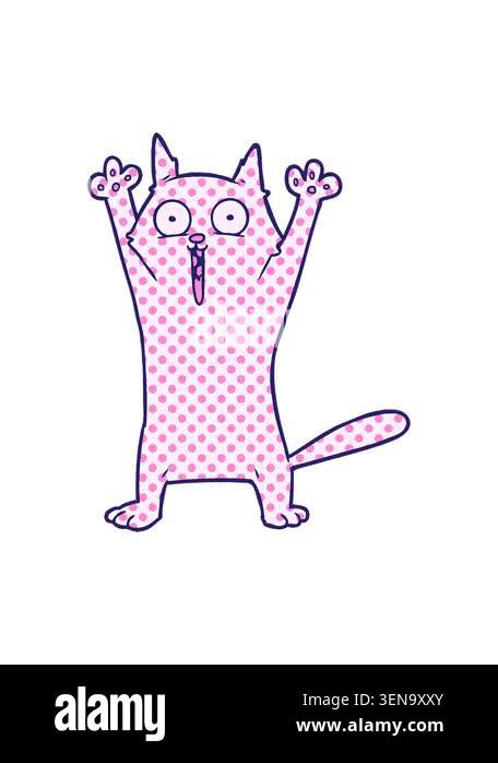 pressure popping animation of happy cat cartoon Stock Video Footage - Alamy