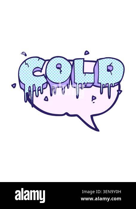 jiggle and pause animation of freehand drawn comic book speech bubble ...