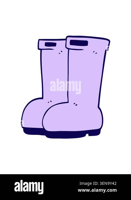 neon light effect animation of cartoon doodle red wellies Stock Video ...