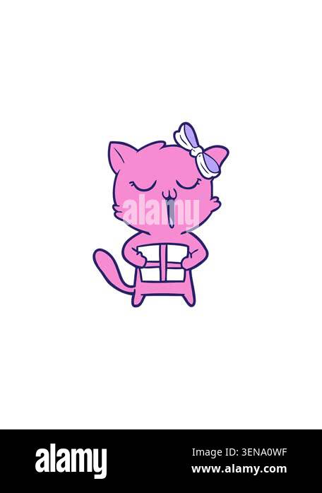 starburst effect animation of cartoon of a cat funny drawing Stock ...