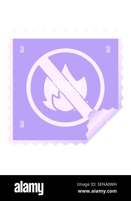 Animated graphic of a prohibition sign with a flame inside, indicating ...
