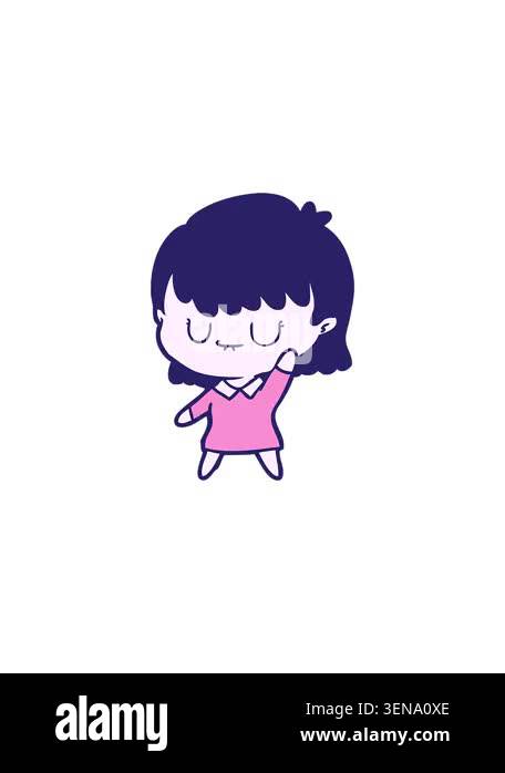flashy sales animation of neon cartoon of a woman Stock Video Footage ...