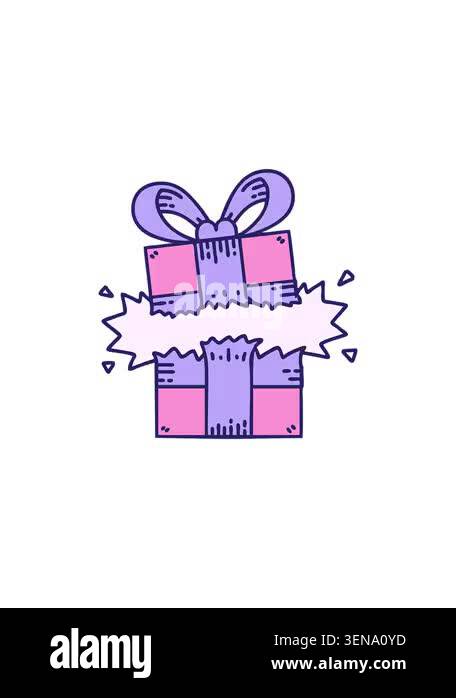flashy sales animation of iconic image of a present Stock Video Footage ...