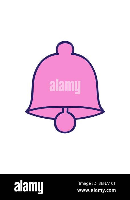 attention grabbing animation of cute cartoon of a brass bell Stock ...