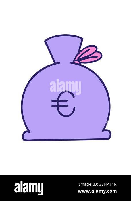 jiggle motion animation of cartoon of a bag of money Stock Video ...