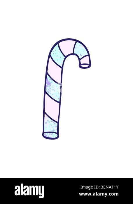 jiggle motion animation of cartoon doodle pink candy canes Stock Video ...