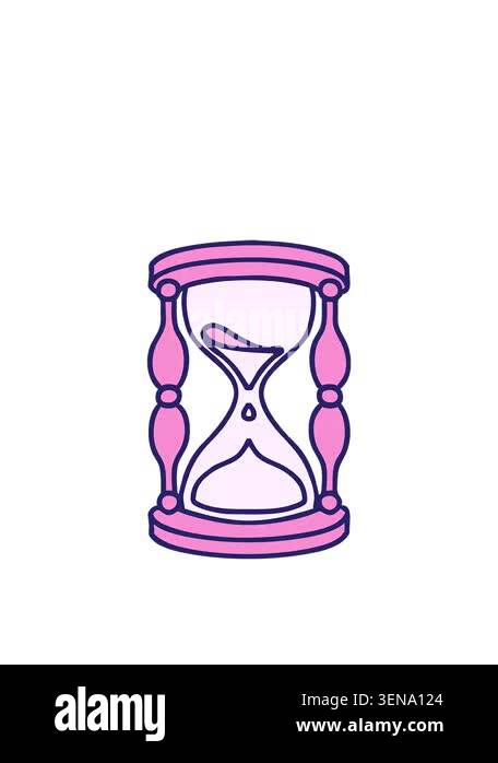 rise and float animation of tattoo in traditional style of an hour ...