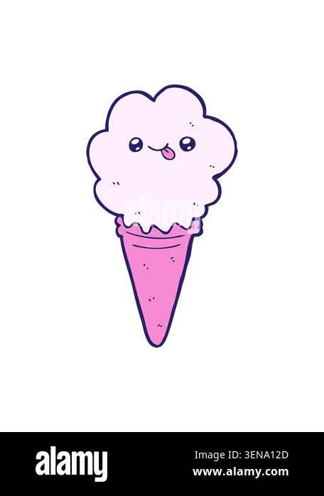 shivering motion animation of ice cream freehand drawing Stock Video ...