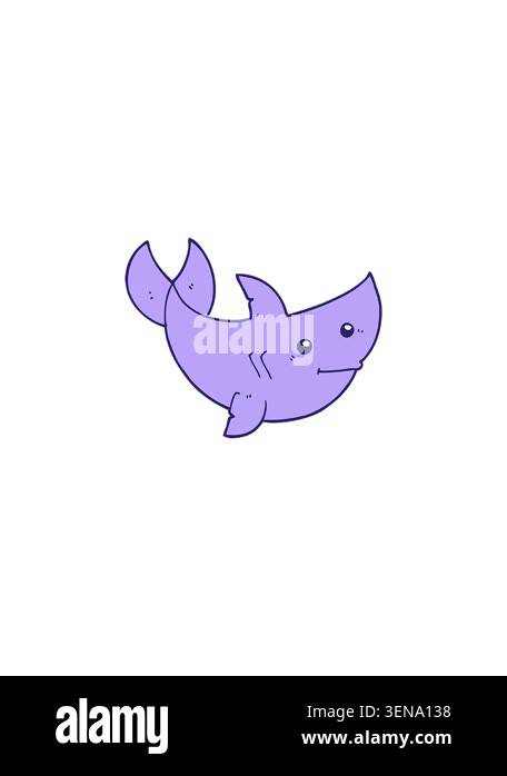 radioactive glowing animation of shark cartoon Stock Video Footage - Alamy
