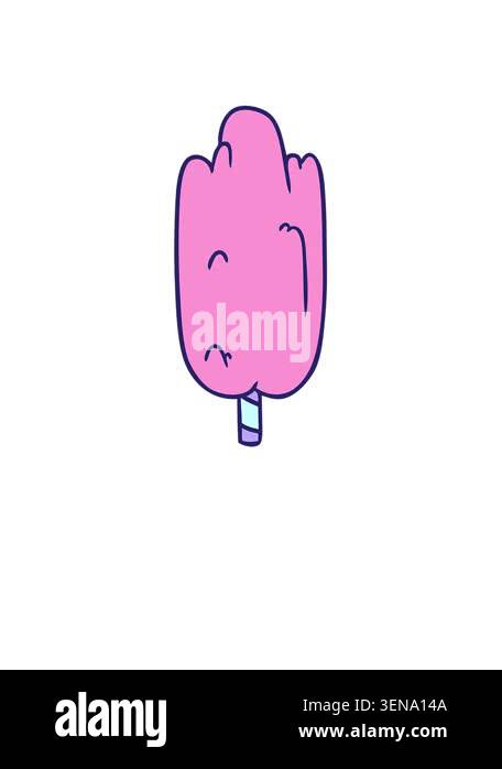 rise and float animation of cartoon doodle single green tree Stock ...