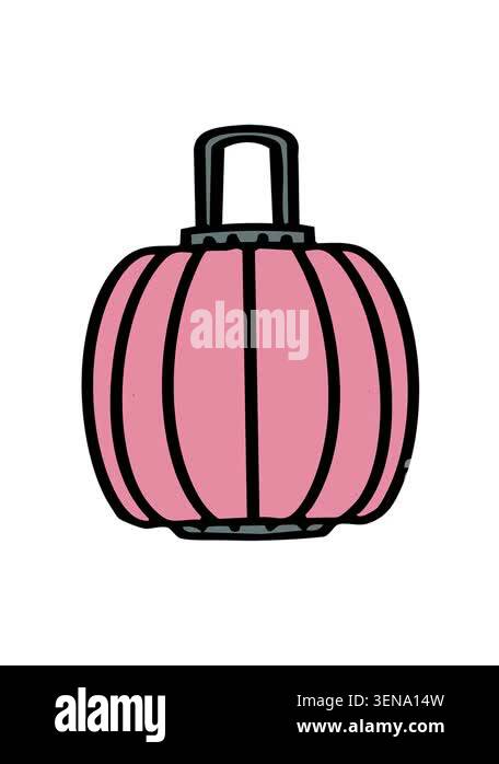 jiggle motion animation of paper hanging lantern in traditional ...