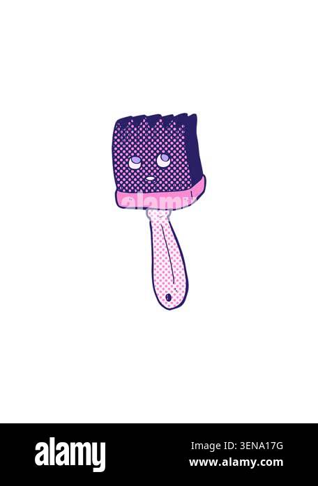 popping motion animation of cartoon brush element Stock Video Footage ...
