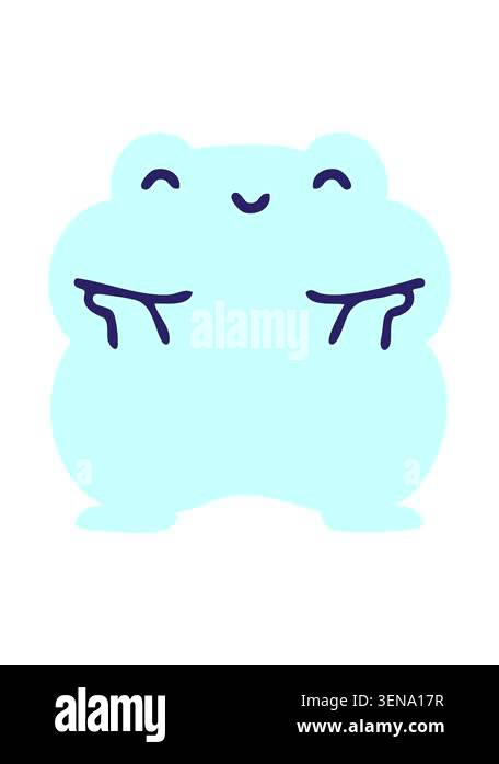pressure popping animation of cute cartoon frog drawing Stock Video ...