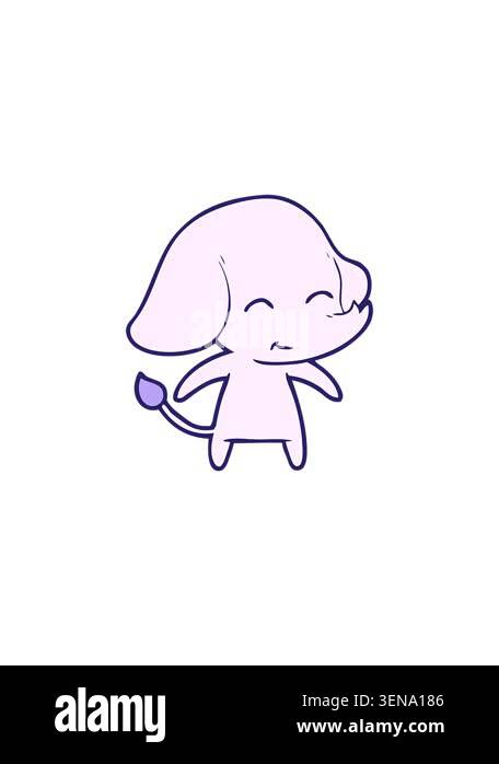sales flash animation of a cute cartoon elephant Stock Video Footage ...