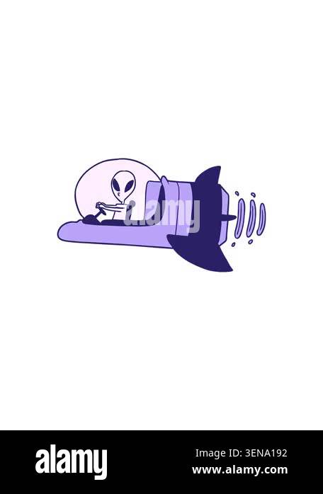 flashy sales animation of cartoon alien spacecraft Stock Video Footage ...