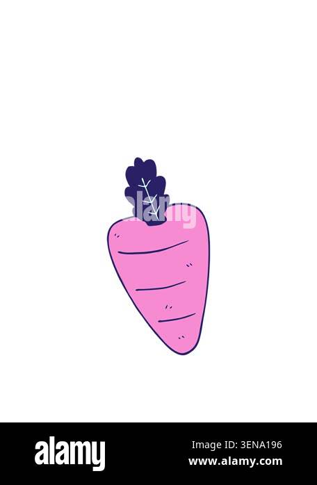 rise and float animation of a cartoon carrot Stock Video Footage - Alamy