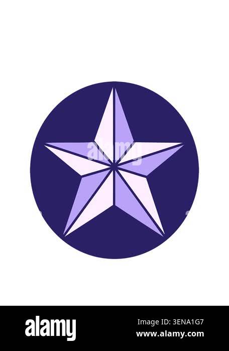 stretching up animation of an iconic tattoo style image of a star ...