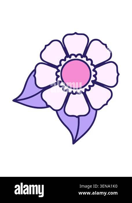 jiggle motion animation of flower design element Stock Video Footage ...