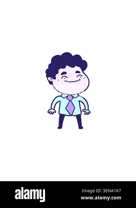 sales flash animation of cartoon friendly man drawing Stock Video ...