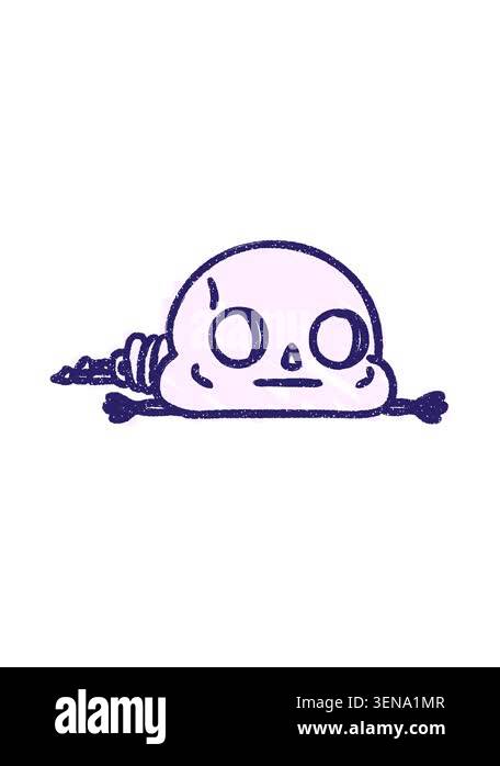 jiggle and pause animation of skeleton cartoon Stock Video Footage - Alamy