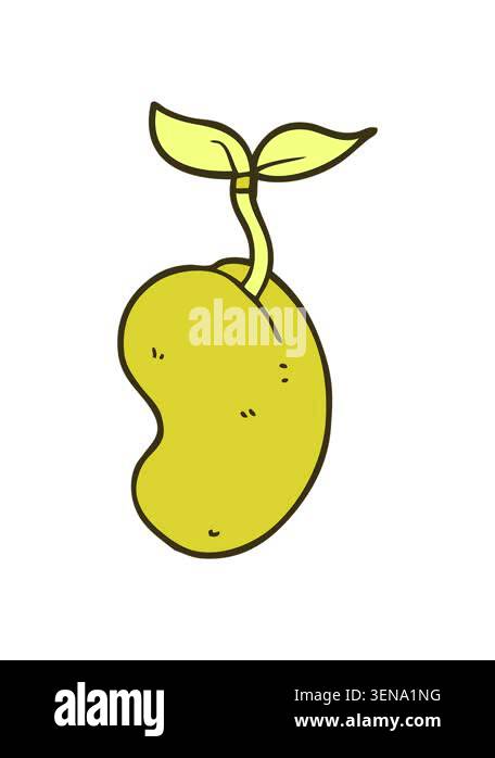changing color animation of cartoon sprouting seed Stock Video Footage ...