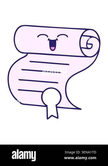 bobbing motion animation of cute cartoon of a contract Stock Video ...