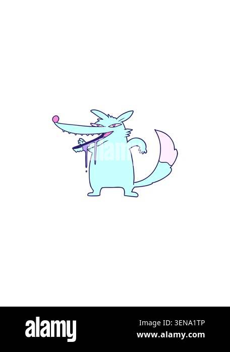 sales flash animation of fat fox cartoon character Stock Video Footage ...