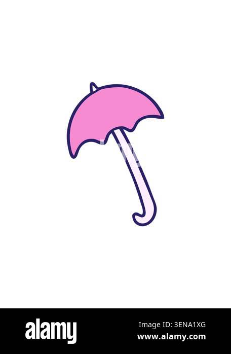shaking motion animation of cartoon umbrella Stock Video Footage - Alamy