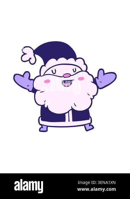 jiggle and pause animation of cartoon santa claus design Stock Video ...
