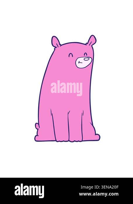 jiggle motion animation of cartoon kawaii teddy bear design Stock Video ...
