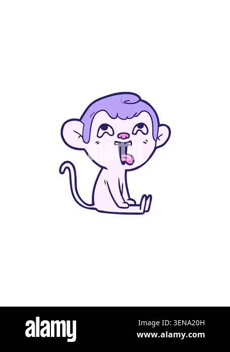 flashy sales animation of crazy cartoon of a monkey Stock Video Footage ...