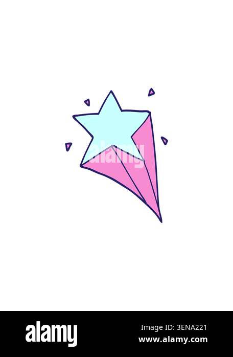 starburst effect animation of cartoon star illustration Stock Video ...