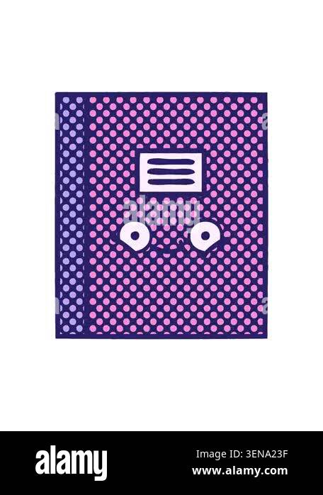 shaking motion animation of comic book style cartoon of a notebook ...