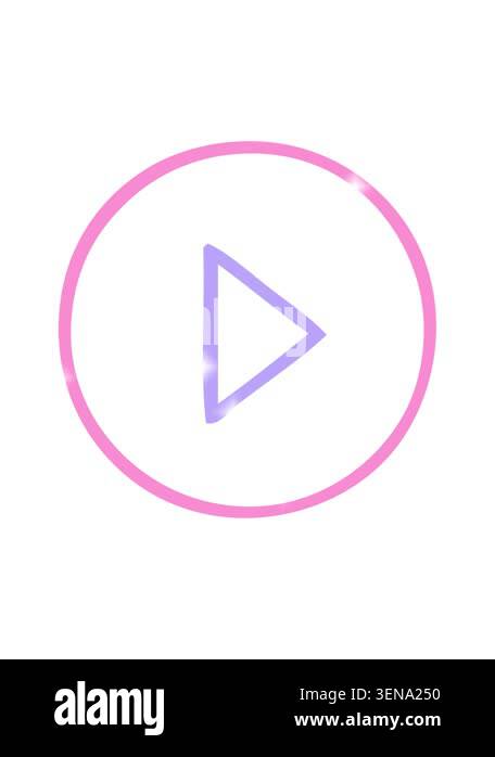 glitter effect animation of play icon symbol Stock Video Footage - Alamy
