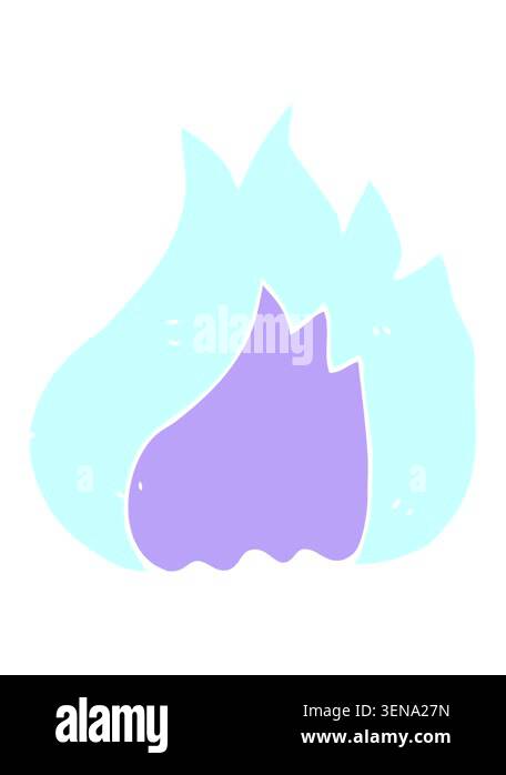 shaking motion animation of flat color illustration of flame Stock ...