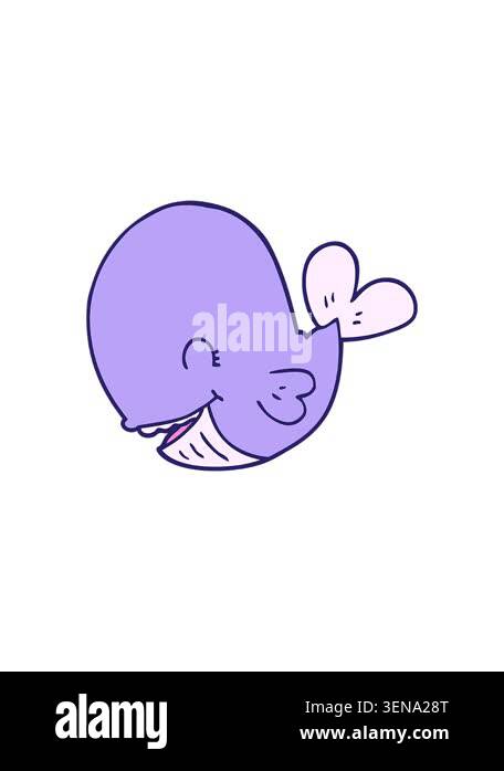 radioactive glowing animation of drawing of a whale Stock Video Footage ...