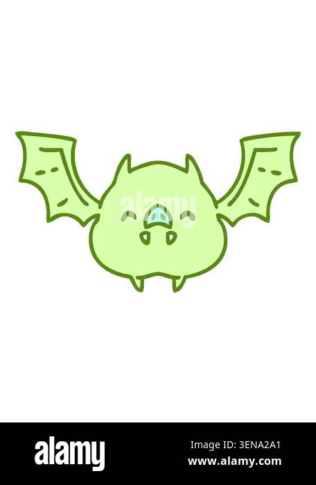 pixelize effect animation of cartoon of a super cute halloween bat in ...