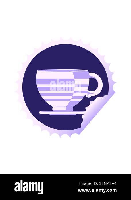 popping motion animation of coffee cup graphic vector illustration ...