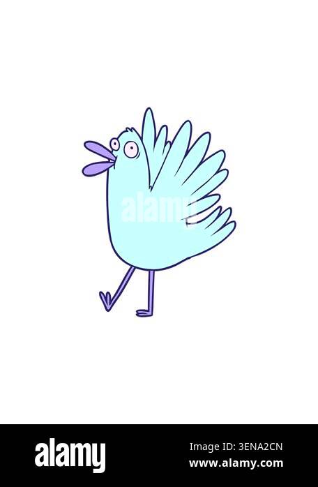 popping motion animation of squawking bird Stock Video Footage - Alamy