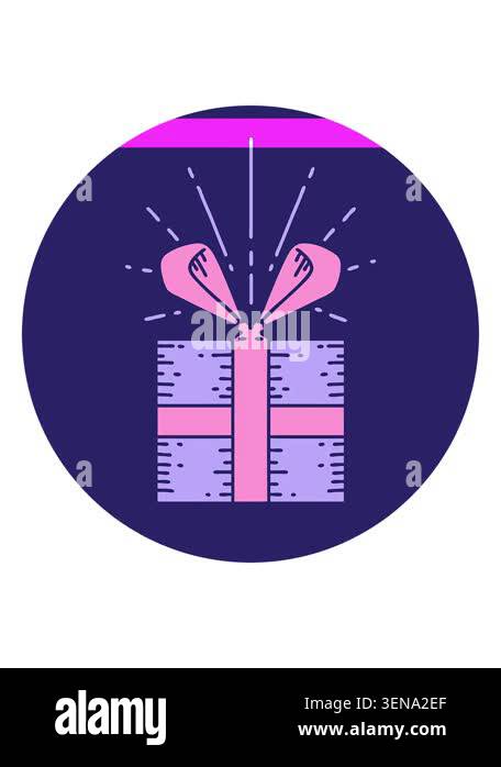 power up animation of tattoo style christmas present Stock Video ...