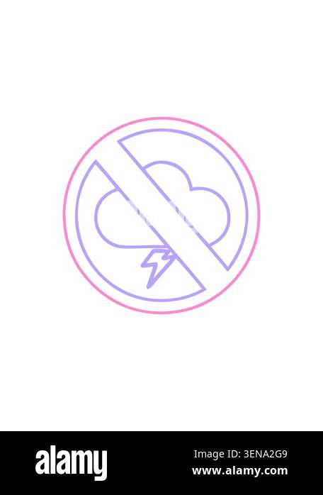 starburst effect animation of line drawing cartoon of a weather warning ...