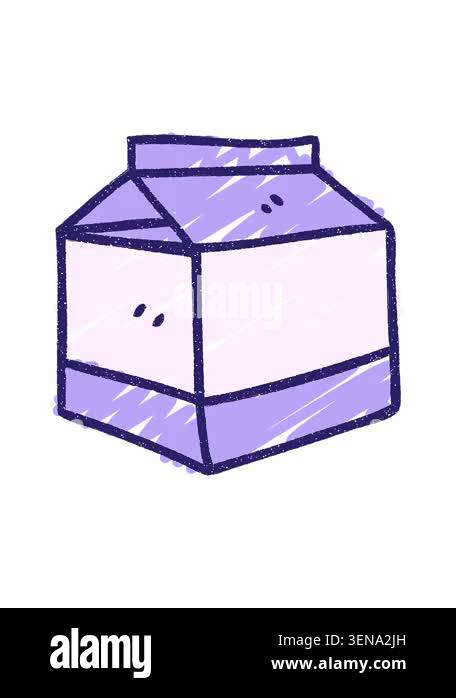 pixelize effect animation of a Milk Carton Chalk Drawing Stock Video ...